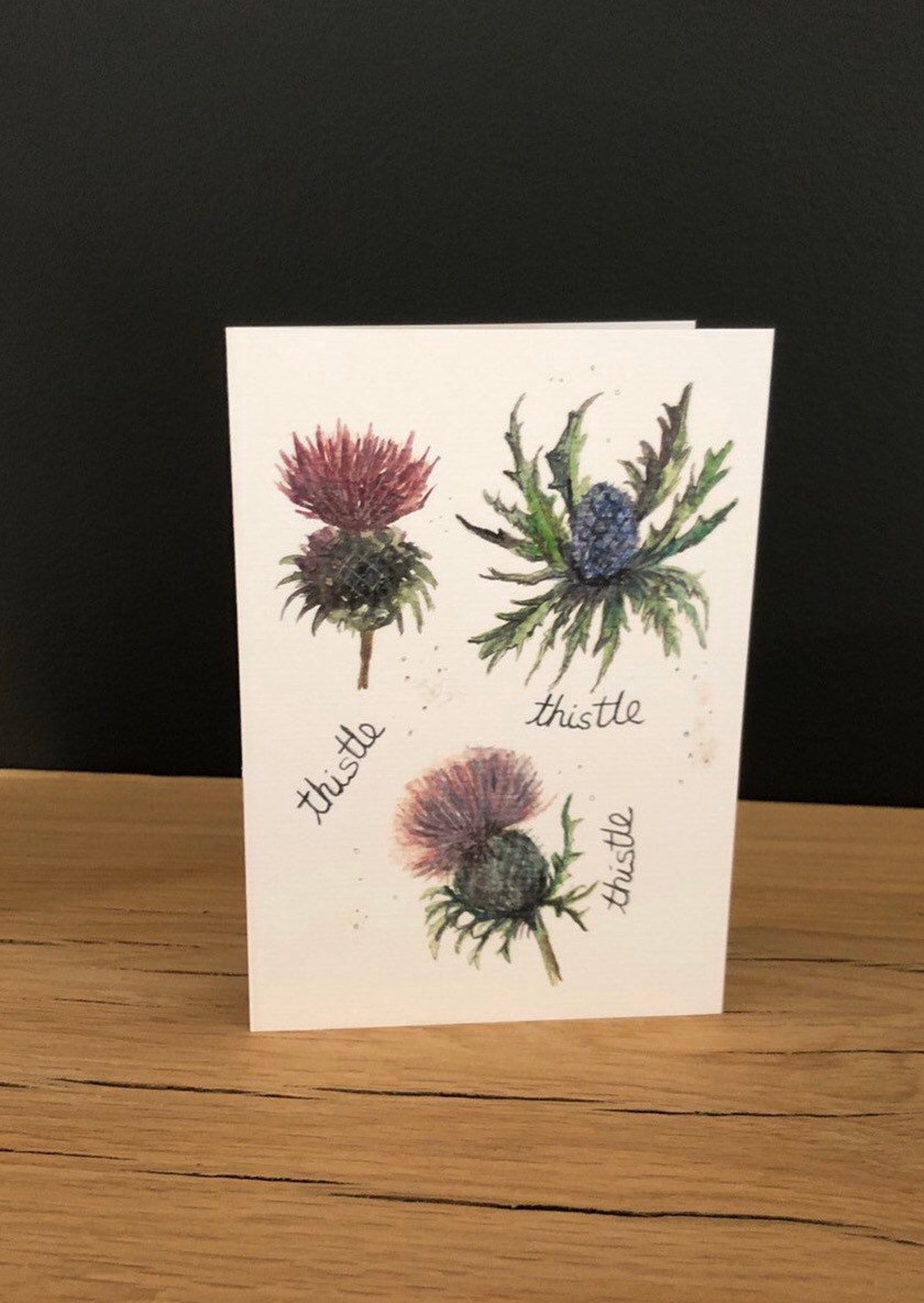 Thistle Design Blank Card-handmade Card Any Occasion Prints - Etsy UK