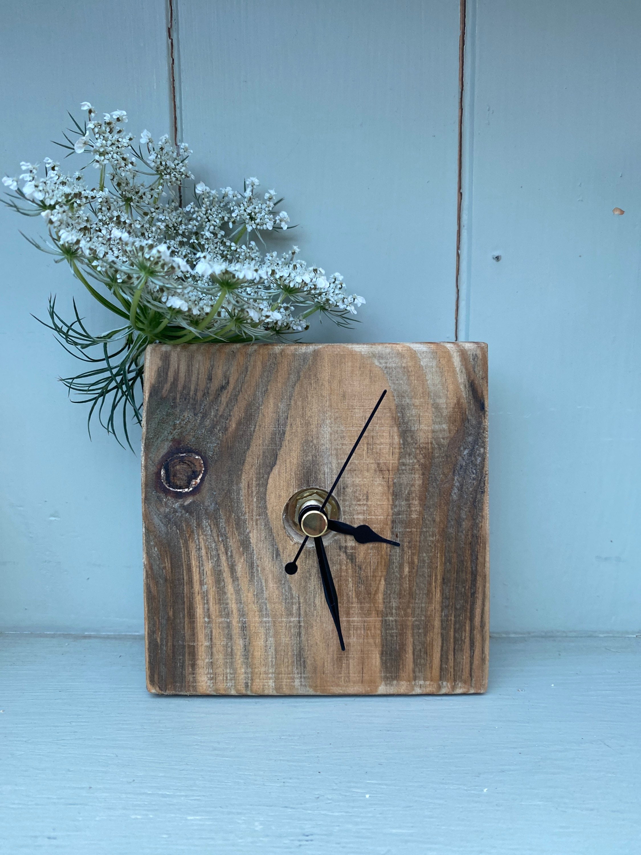 Small Plain Wooden Clock Oiled Finish-gift-boxed Handmade - Etsy UK