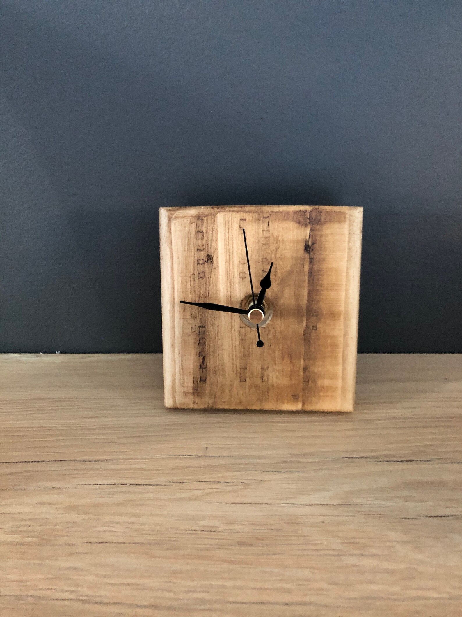 Small Plain Wooden Clock Oiled Finish-gift-boxed Handmade | Etsy UK