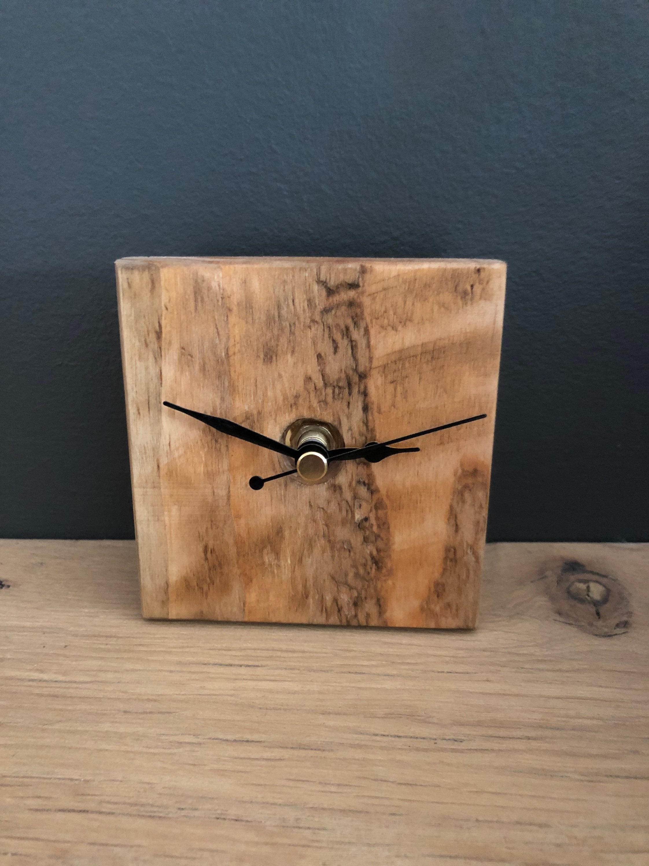 Small Plain Wooden Clock Oiled Finish-gift-boxed Handmade - Etsy UK