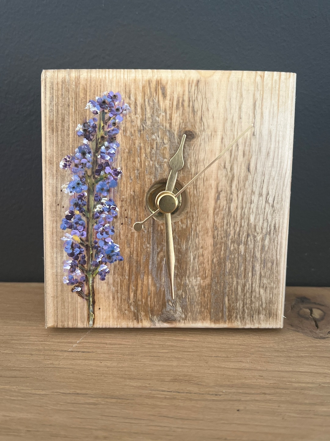 Lavender Clock- Handmade Small or Long Wooden Clock - Etsy