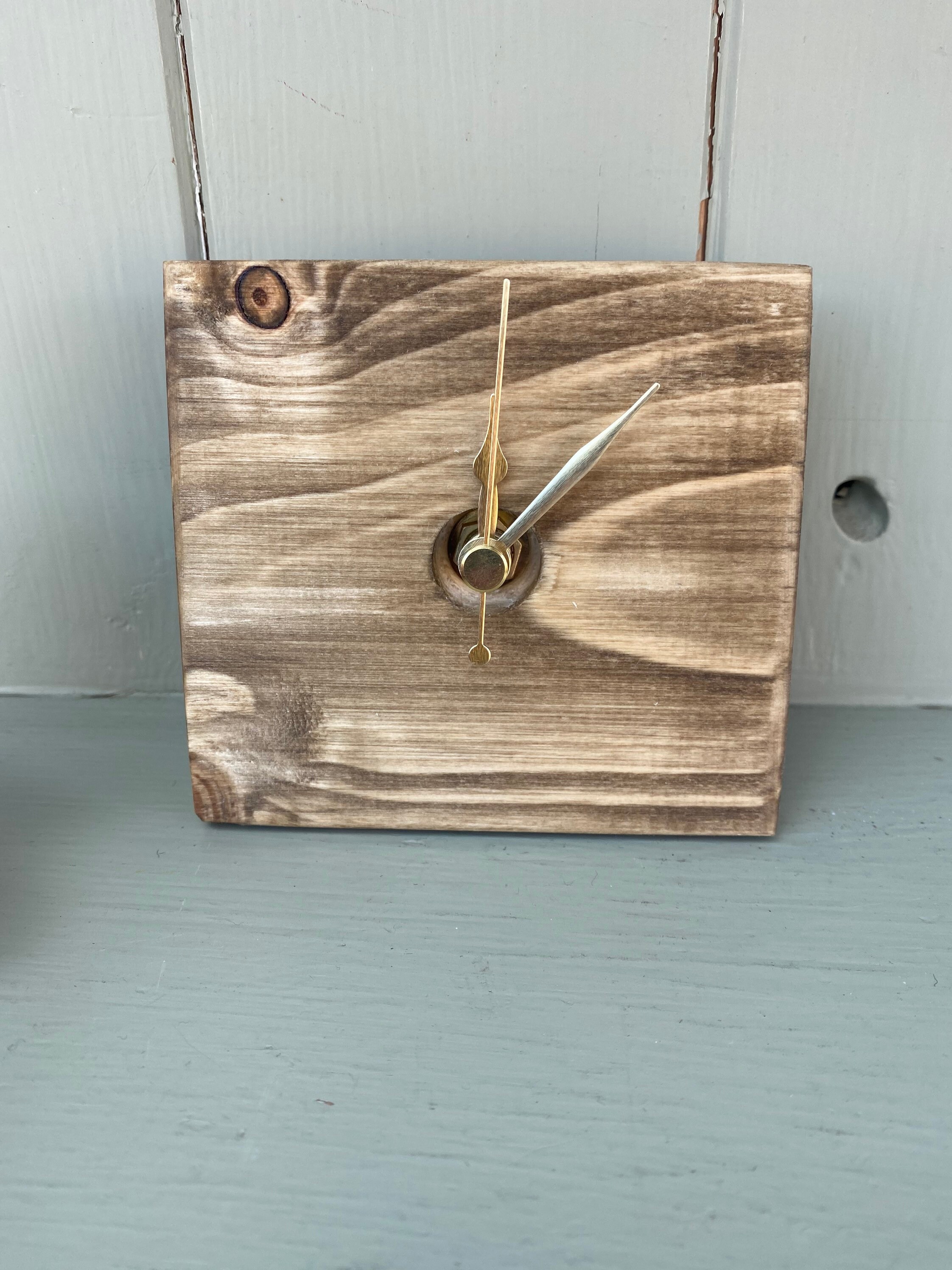 Small Plain Wooden Clock - Etsy