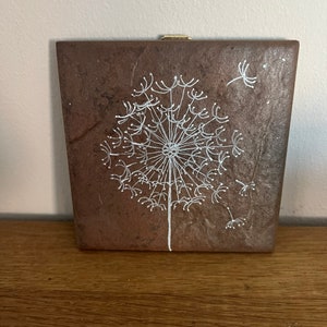 Ceramic Tile - Hand Drawn Dandelion - Etsy