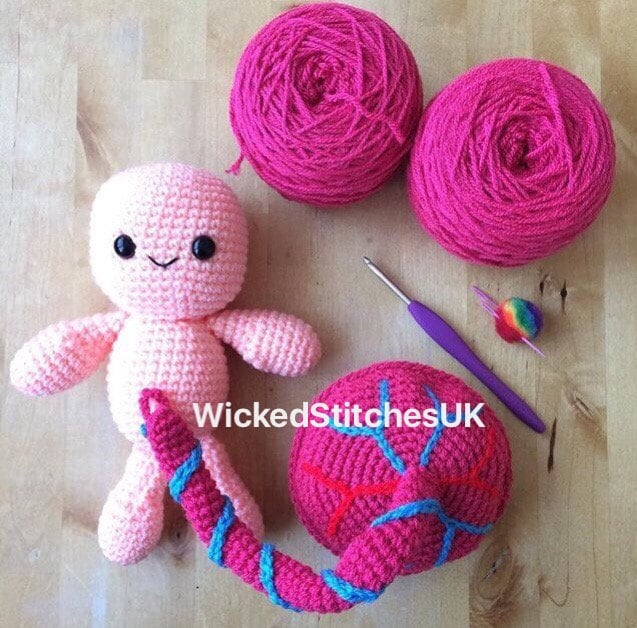 Uterus Placenta Baby and Umbilical Cord Crochet Pattern. - Etsy Australia