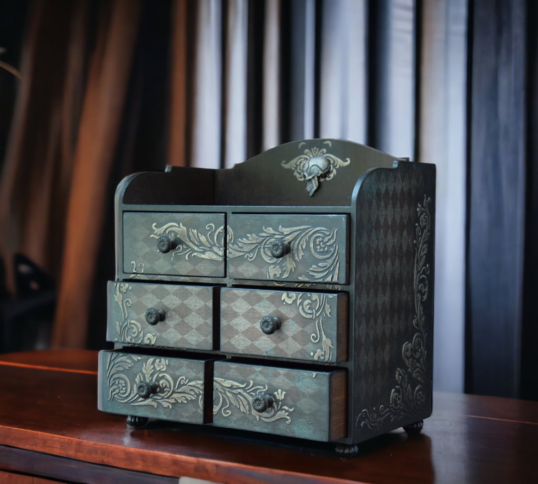 Gothic Home Decor Witch Box Drawer Organizer Jewelry Armoire Jewelry ...