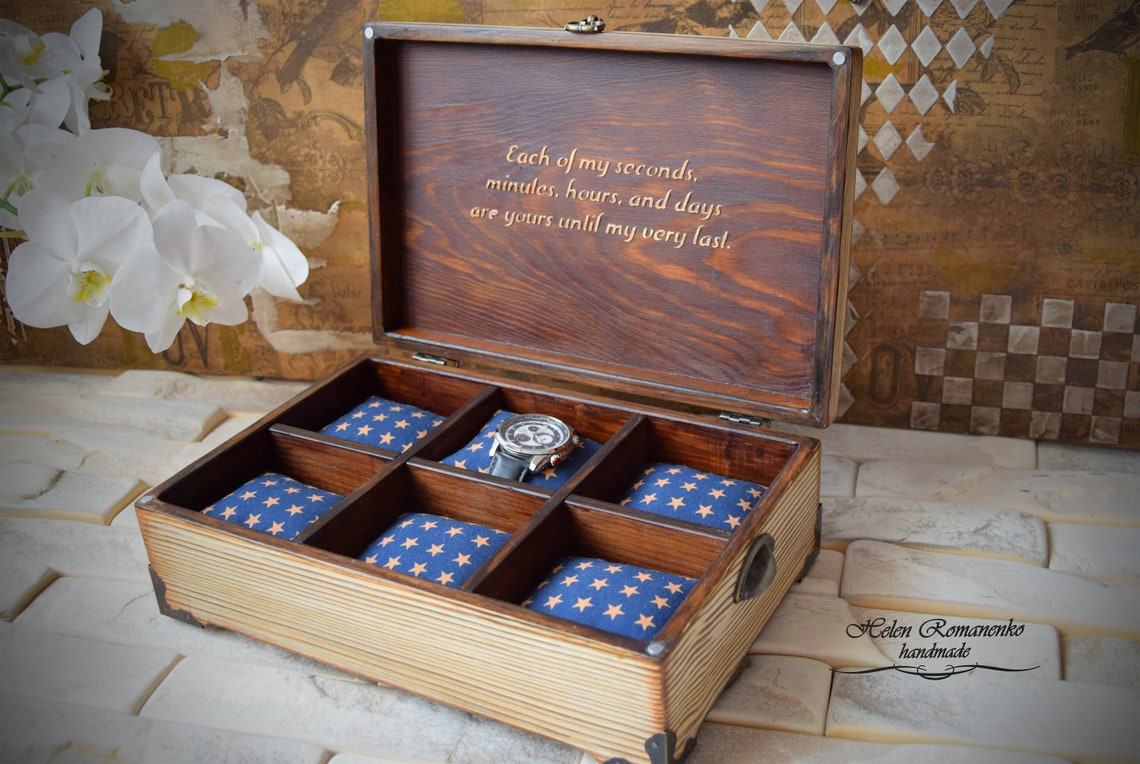 Watch Box Personalized OOAK Custom Watch Box With Monogram - Etsy