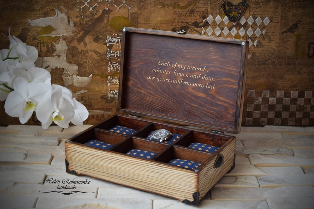 Watch Box Personalized OOAK Custom Watch Box With Monogram - Etsy