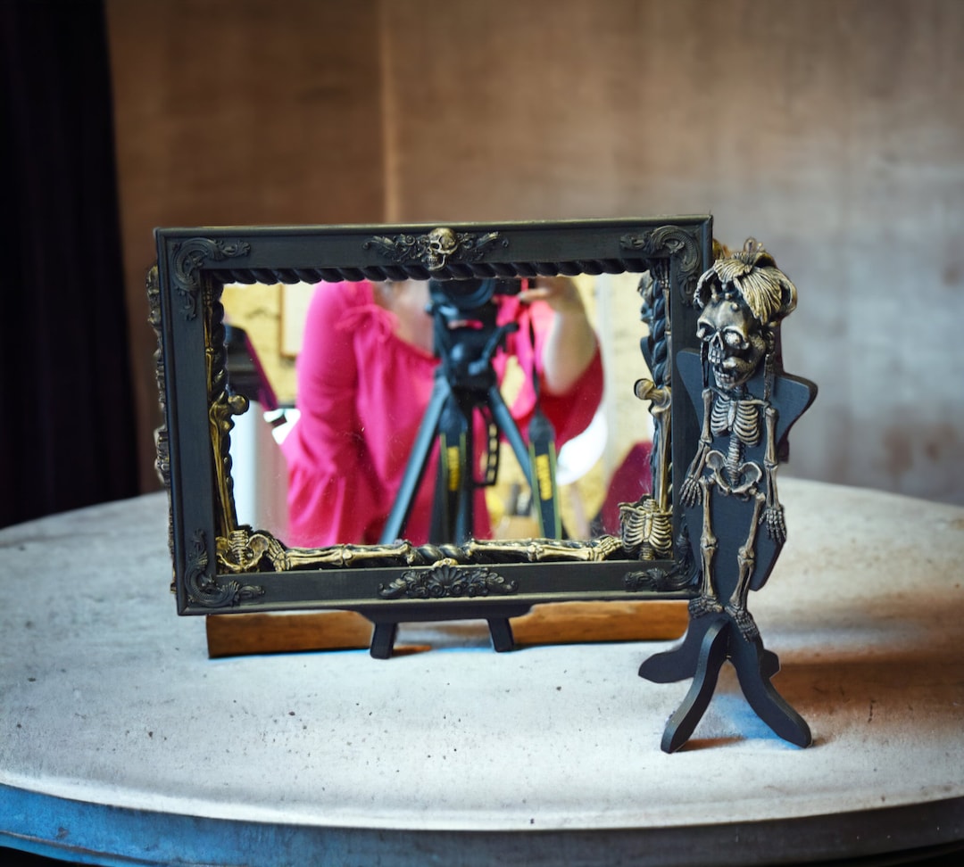 Gothic Pagan Home Decor Makeup Mirror Skeleton Mannequin Jewelry Stand ...