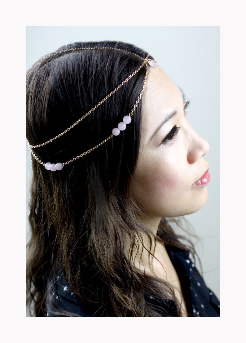 Gemstone Hair Jewelry, Forehead Chain Hair Jewelry, Peridot Hair ...