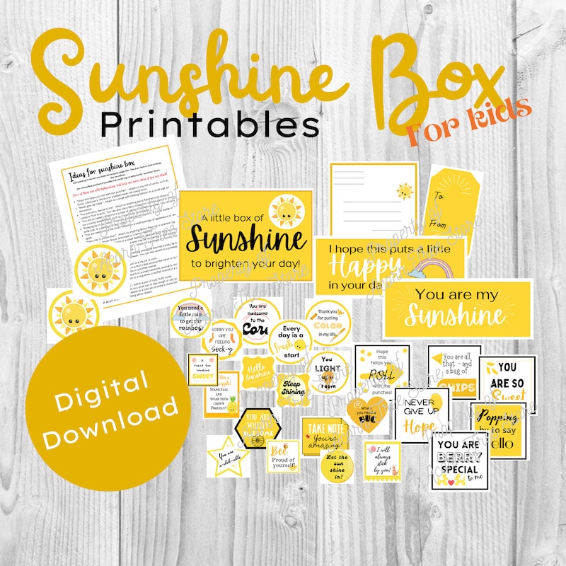 Sunshine Box Printable - Etsy