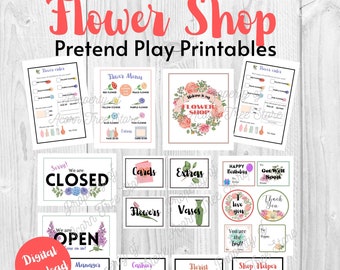 Flower Shop Dramatic Play Pack Spring Themed Pretend Play Printables ...