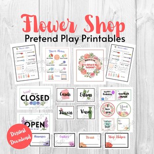 Dramatic/ Pretend Play Flower Market Printables for Kids Flower Garden ...