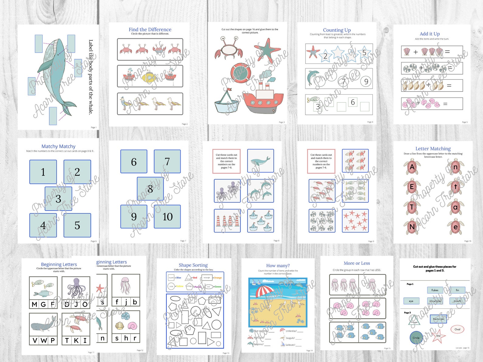 Pre-k / Kindergarten Learning Bundle - Etsy