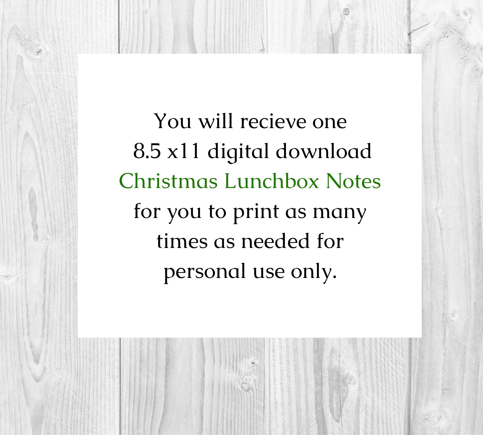 Christmas Lunch Box Notes - Etsy