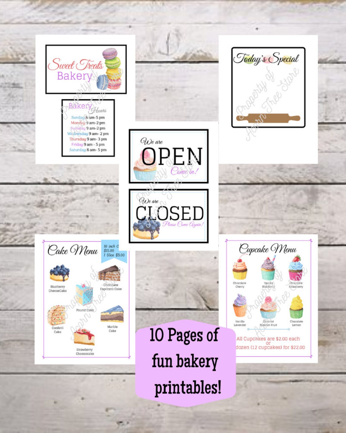 Pretend Play Bakery Printable Set - Etsy