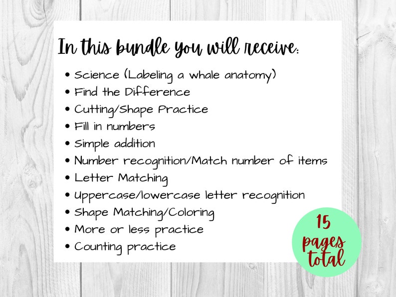 Pre-k / Kindergarten Learning Bundle - Etsy