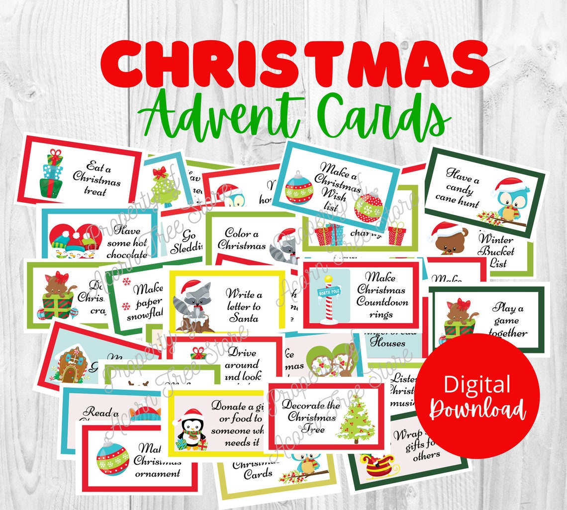 Christmas Advent Cards - Etsy