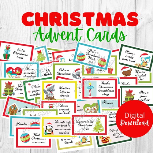 Christmas Advent Calendar for Kids Bible Activity Countdown - Etsy
