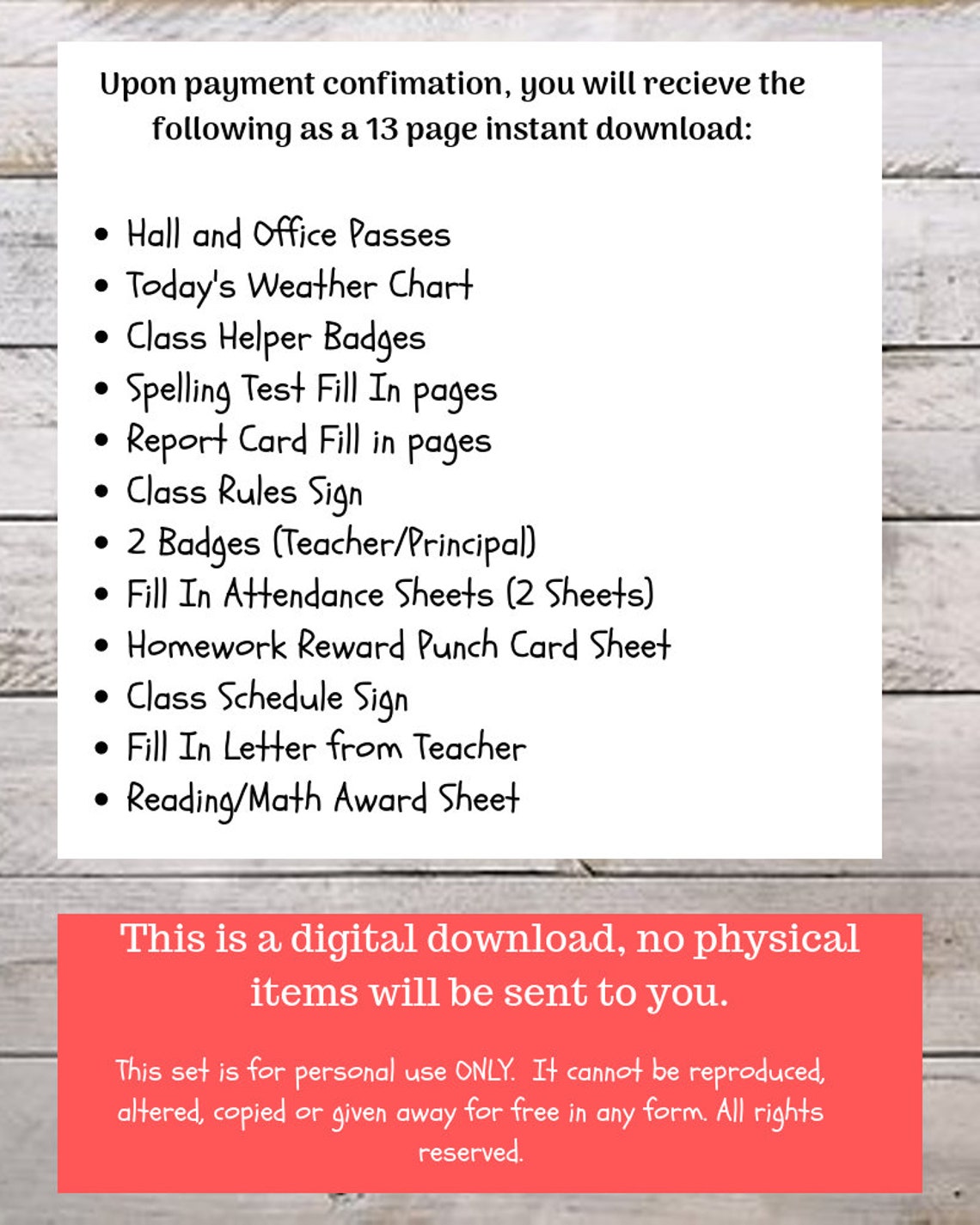 School / Teacher Pretend Play Printables - Etsy