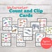 Watercolor Count and Clip Cards - Etsy