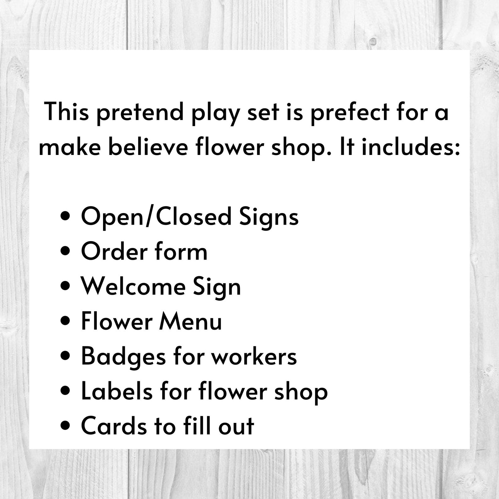 Flower Shop Pretend Play Printables - Etsy