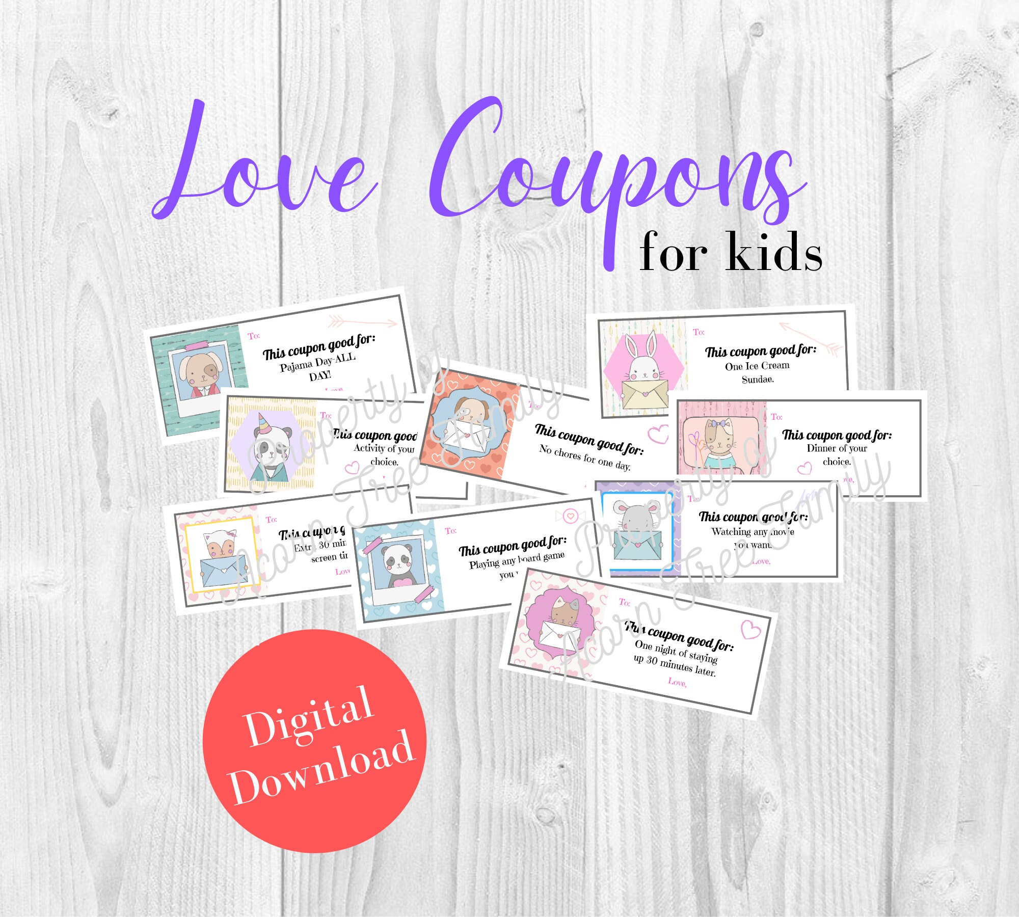 Love Coupons for Kids - Etsy