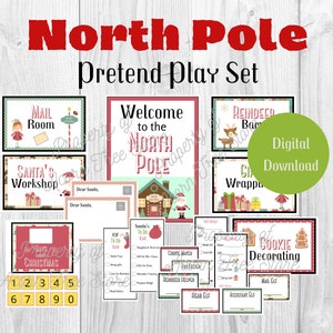 North Pole Pretend Play Santa's Workshop Christmas - Etsy