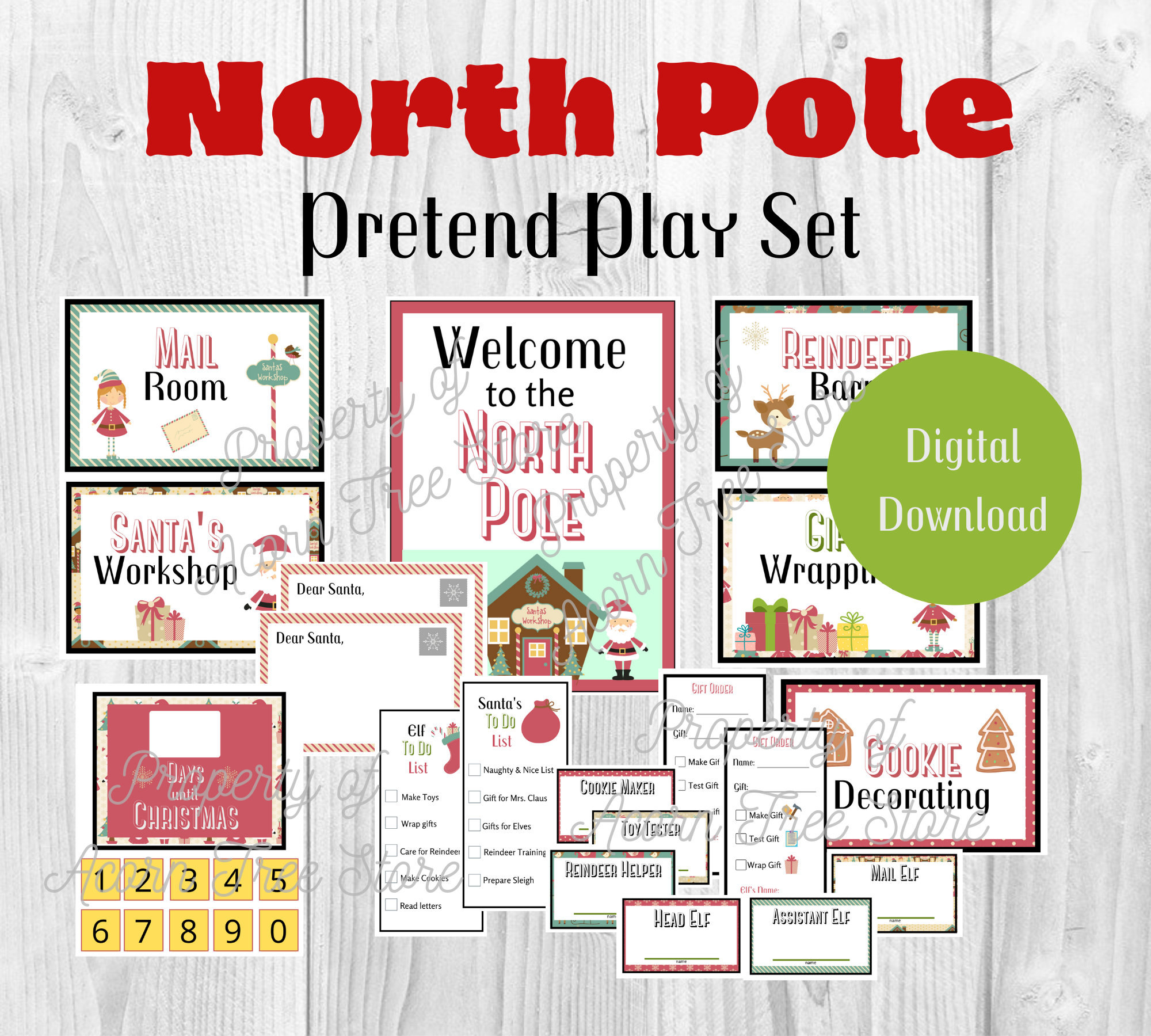 North Pole Pretend Play Santa's Workshop Christmas - Etsy