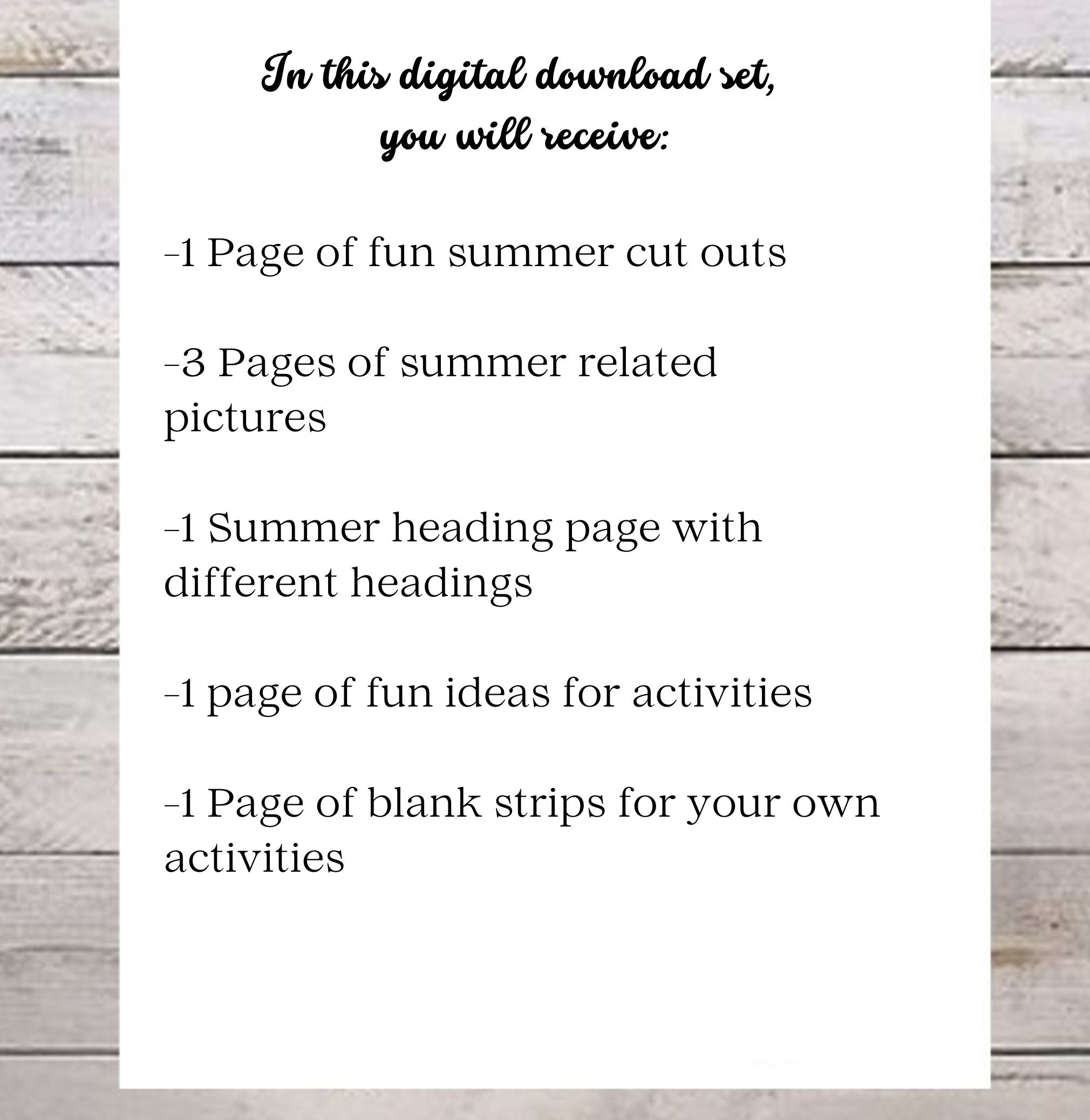 Family Summer Vision Board Printables - Etsy
