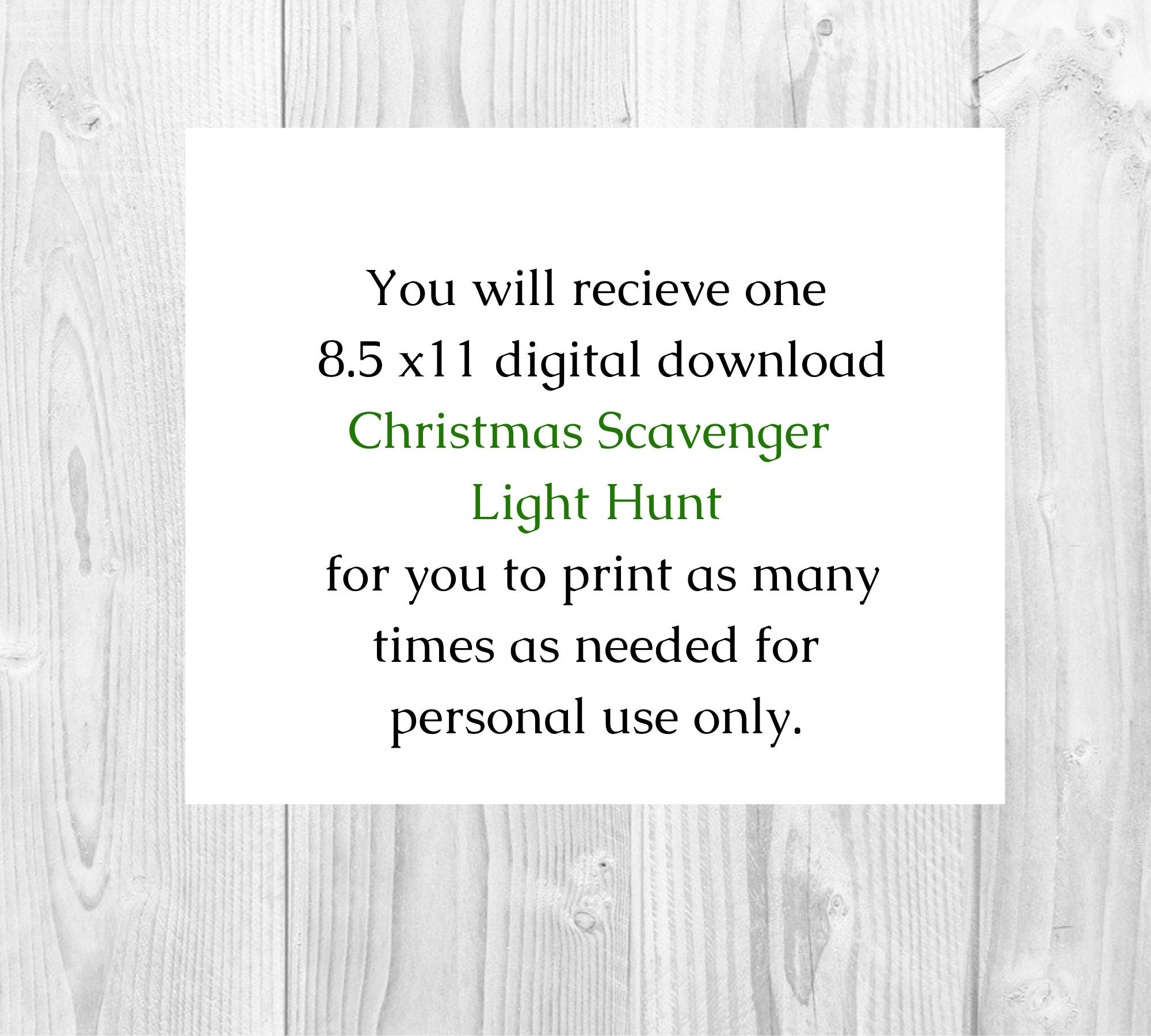 Christmas Light Scavenger Hunt - Etsy