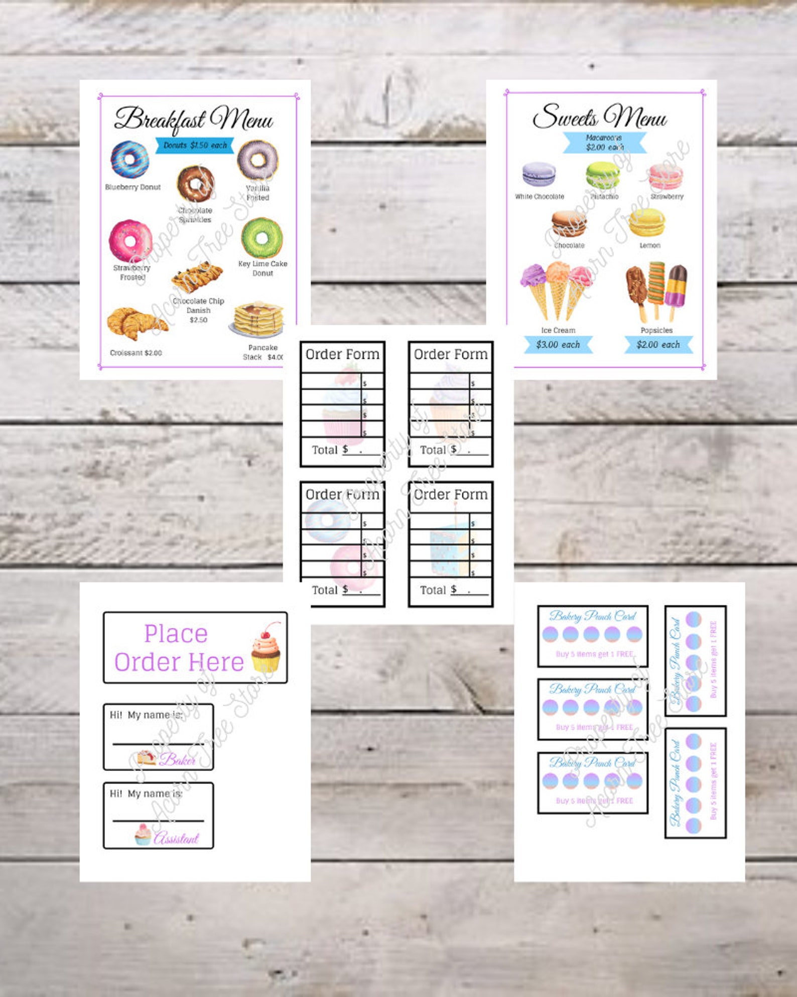 Pretend Play Bakery Printable Set - Etsy