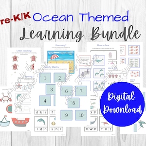 Pre-k / Kindergarten Learning Bundle - Etsy