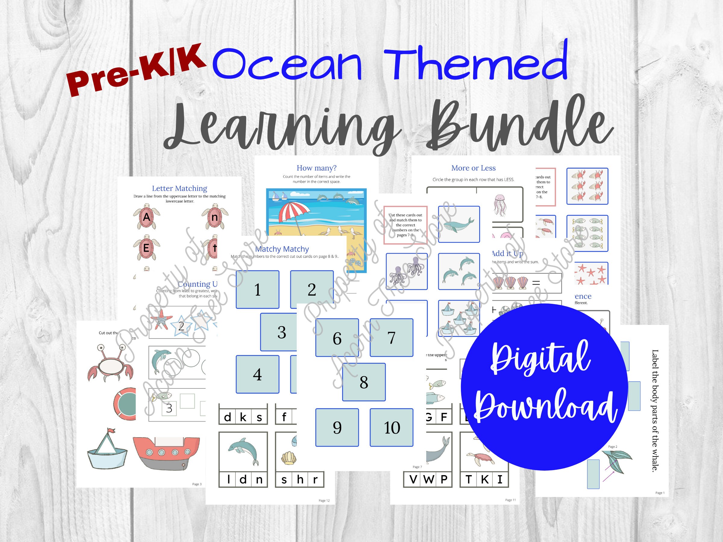 Pre-k / Kindergarten Learning Bundle - Etsy