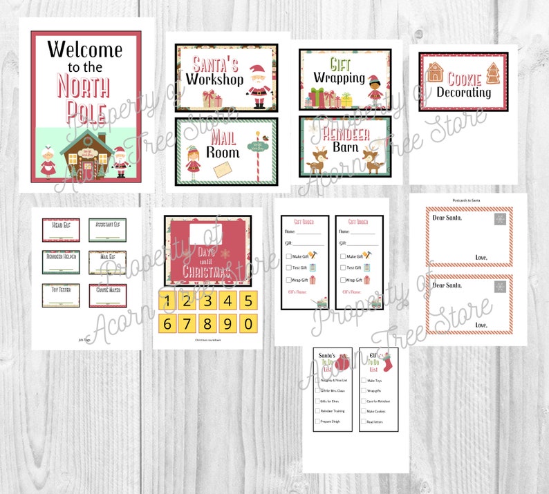 North Pole Pretend Play Santa's Workshop Christmas - Etsy