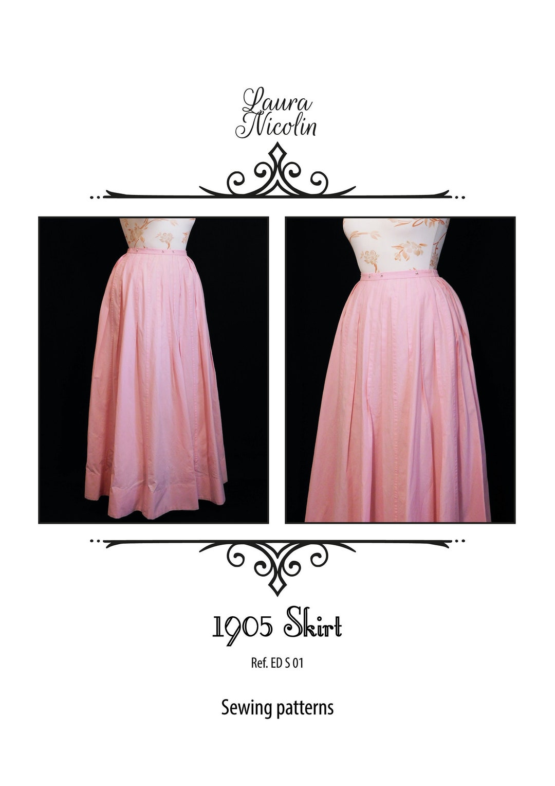 1905 Edwardian Skirt Seven Gored Skirt PDF Sewing Patterns - Etsy