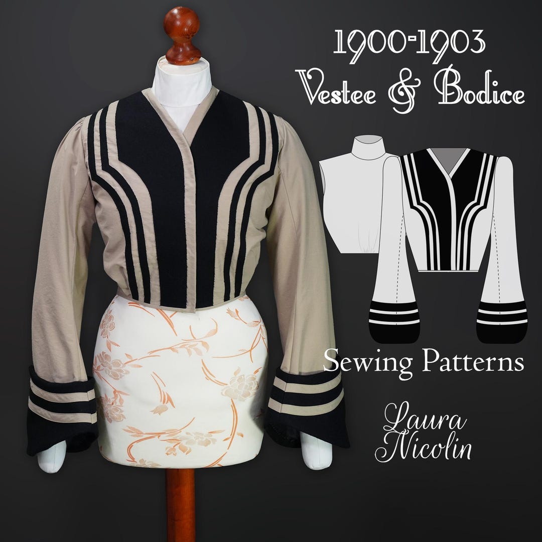 1903 Edwardian Bodice, Victorian Blouse, Autumn Edwardian Shirt, Period ...