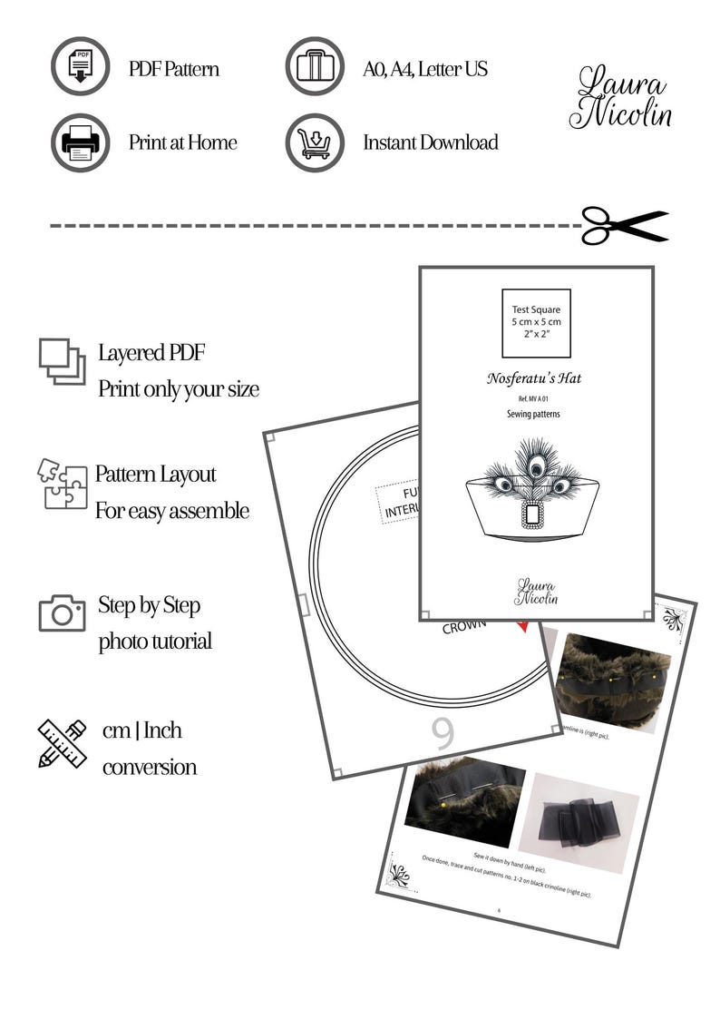 Nosferatu Fur Hat Sewing Pattern, Russian Cossack Hat PDF Sewing ...
