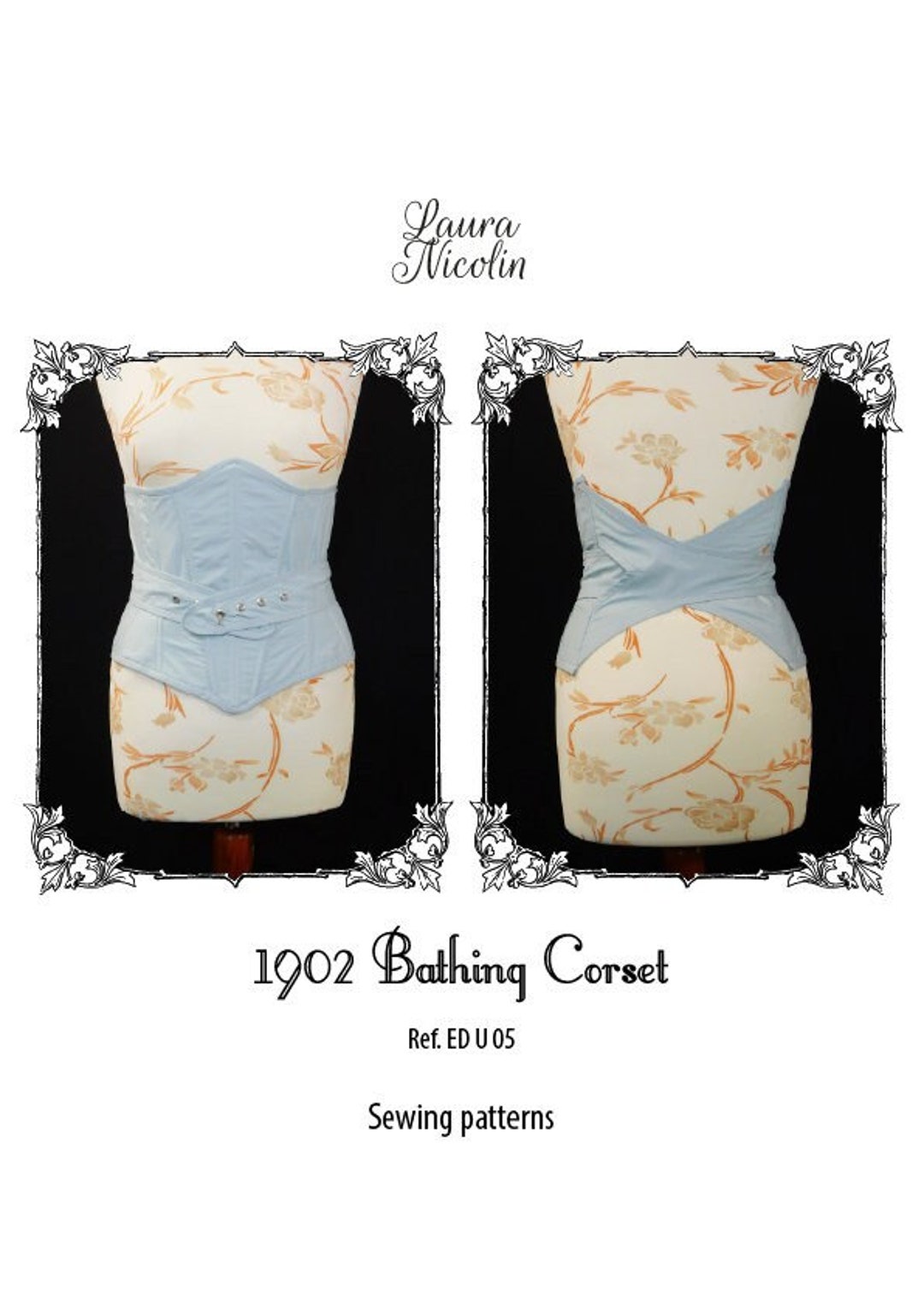 1902 Bathing Corset for Edwardian Bathing Suit, Edwardian Undergarment ...