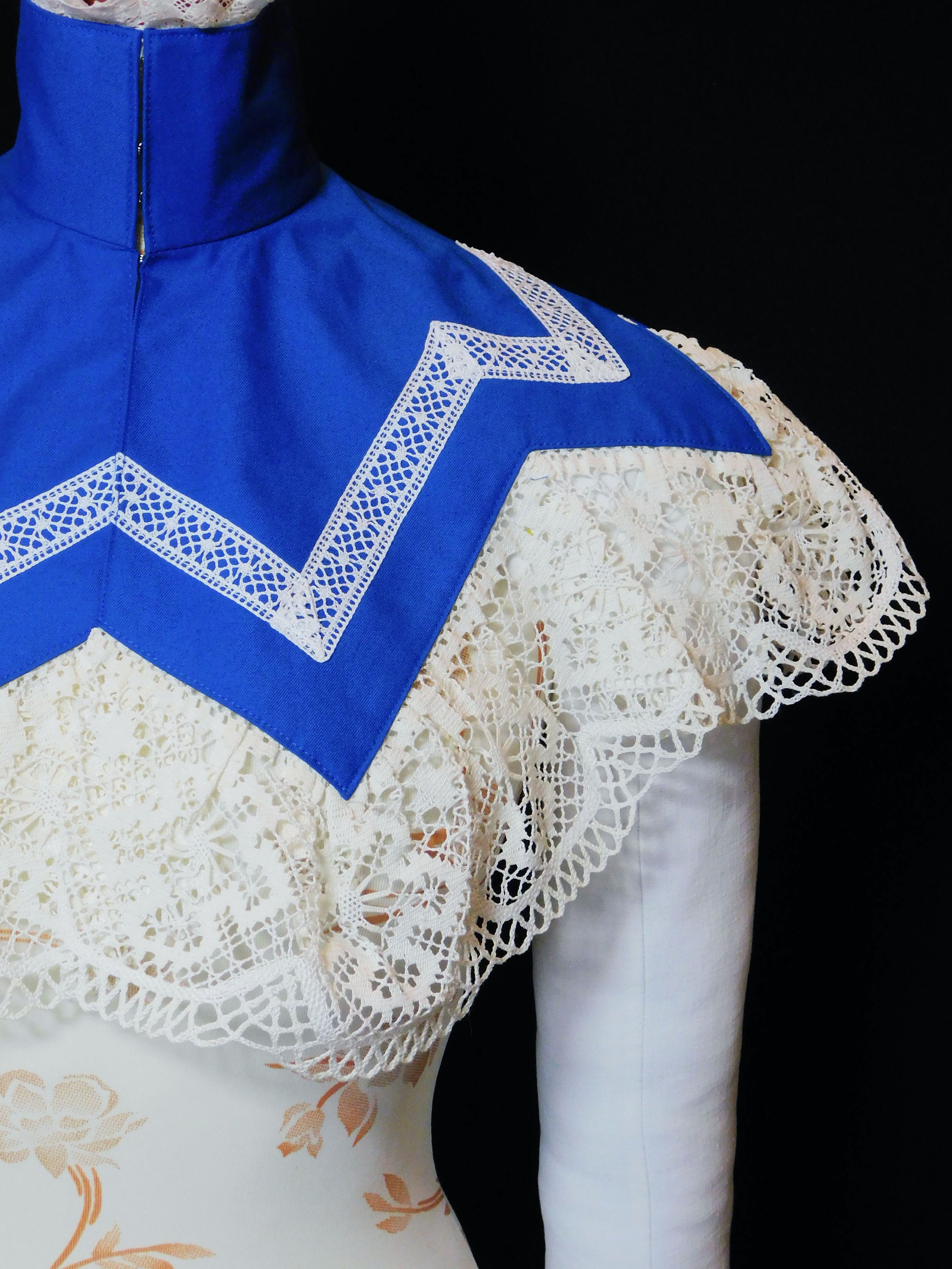 1895 Fancy Victorian Collar Historical Pattern, Victorian Cape Pattern ...