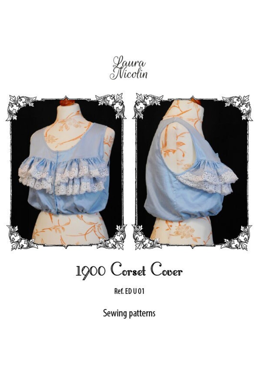 Digital Download Edwardian Corset Cover, Historical Underwear ...