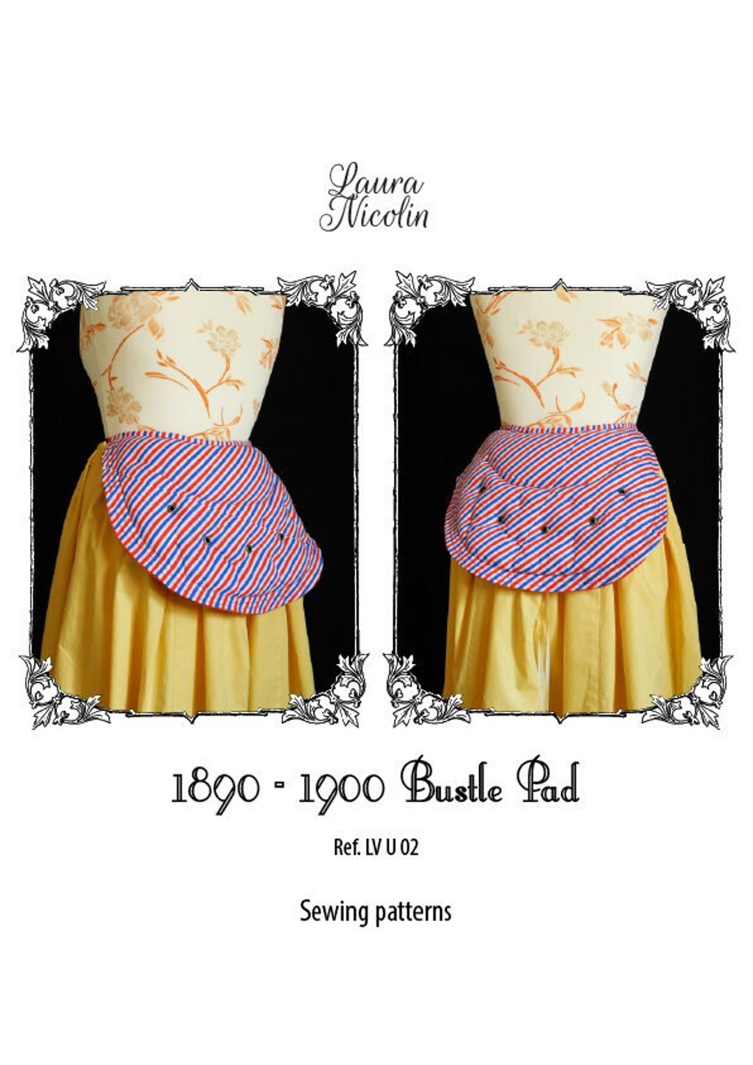 Victorian Bustle Pad Sewing Patterns, Victorian Petticoat Sewing ...
