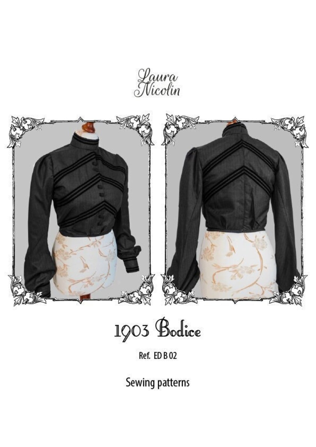 1903 Edwardian Mourning Bodice, Victorian Blouse, Edwardian Shirt ...