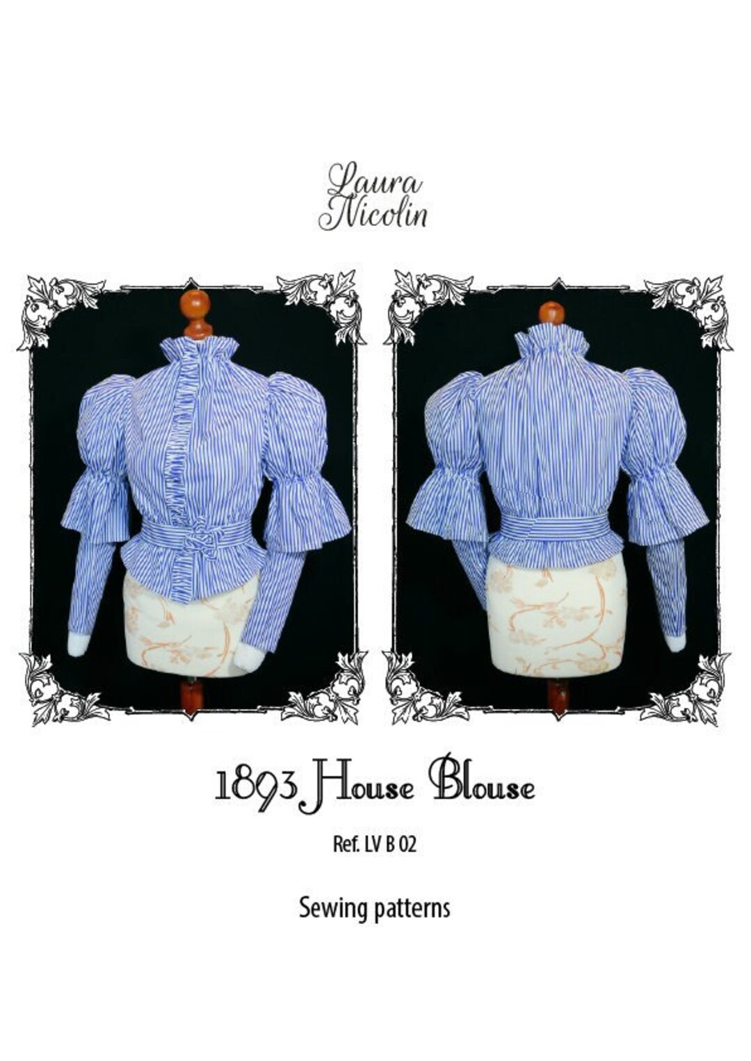 1893 House Blouse Late Victorian Sewing Pattern, Victorian Shirtwaist ...