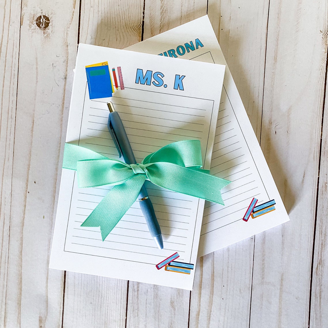 Custom Teacher Notepad Gift Set: Personalized Stationery - Etsy