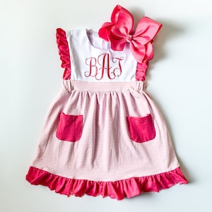 Girl's Name Dress With Bow , Embroidered, Multi Color, Special ...