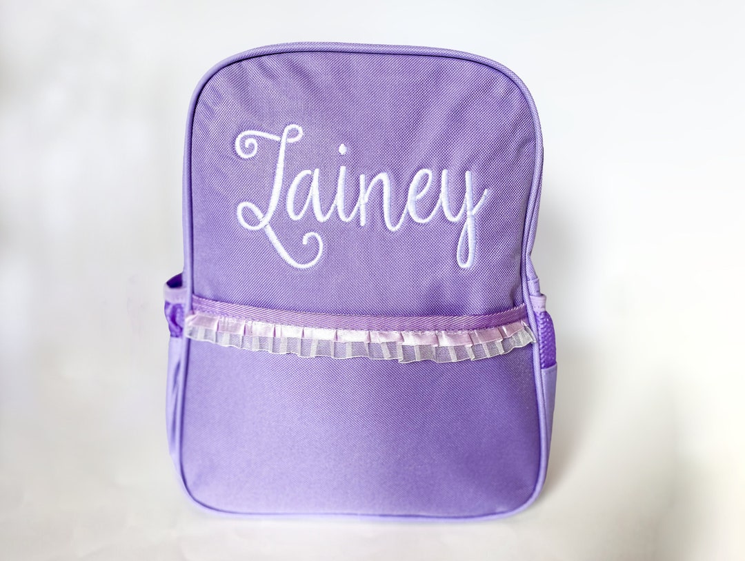 Girl's Monogrammed Ballet Bag, Dance Bag, School Backpack, Embroidery ...