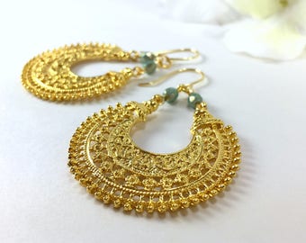 Gold gypsy earrings | Etsy