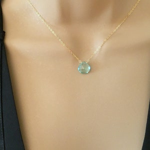 Simple Gemstone Necklace Crystal Quartz Pendant Necklace - Etsy