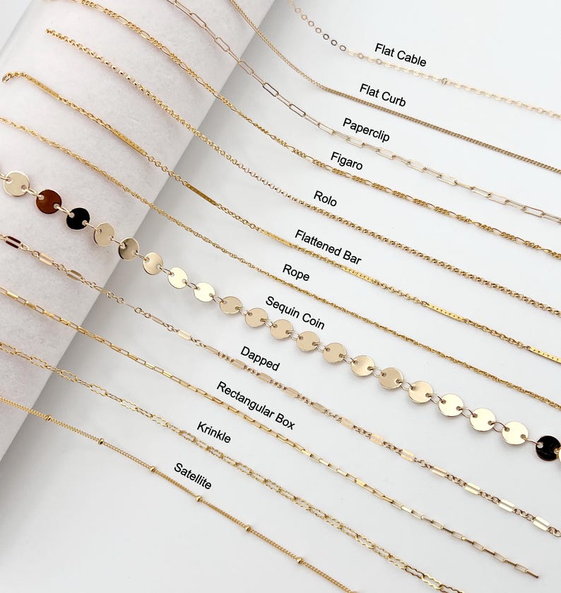 14k Gold Filled Necklace, Dainty Chain Necklace, Layering Necklace ...