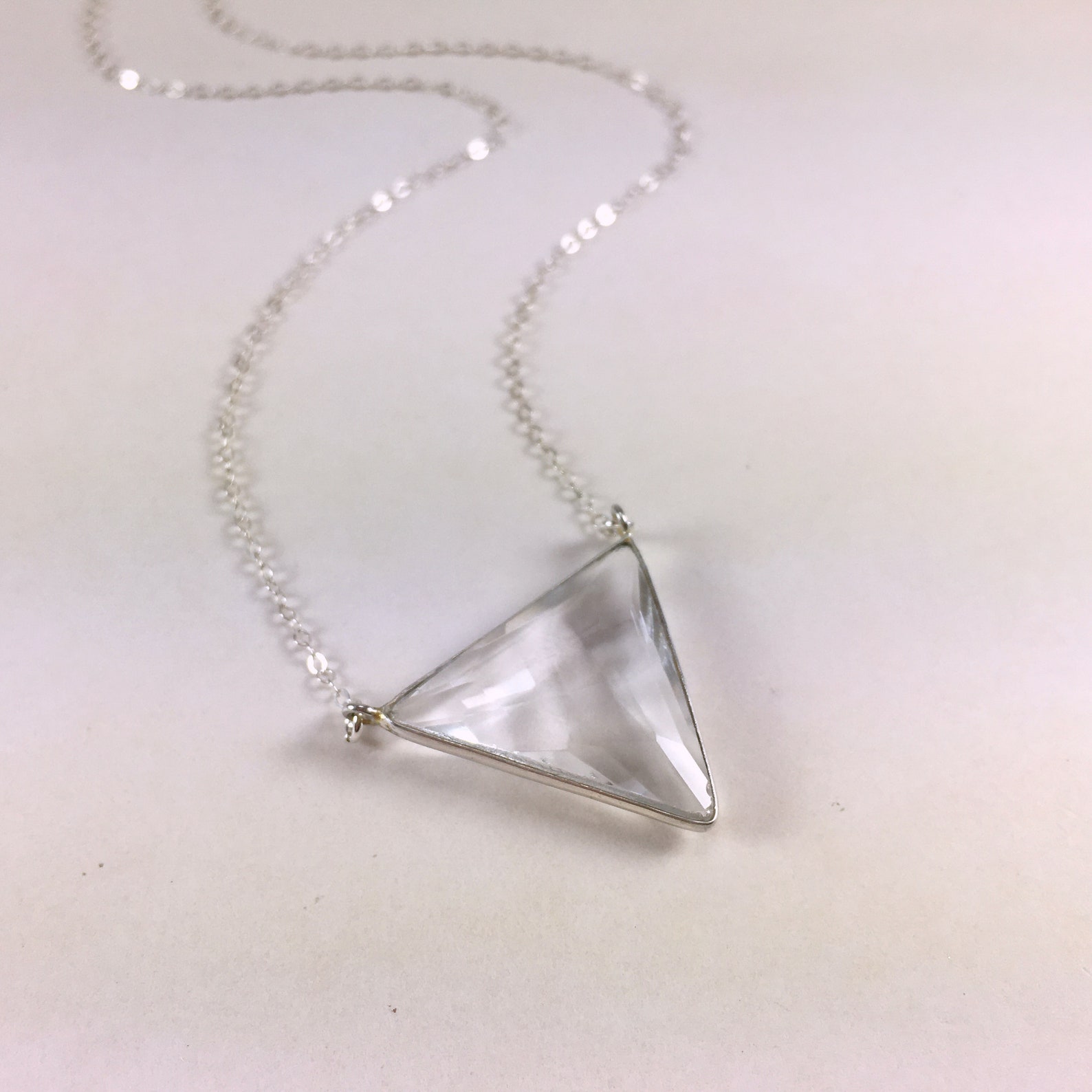 Clear Quartz Necklace Clear Quartz Pendant Necklace Clear - Etsy